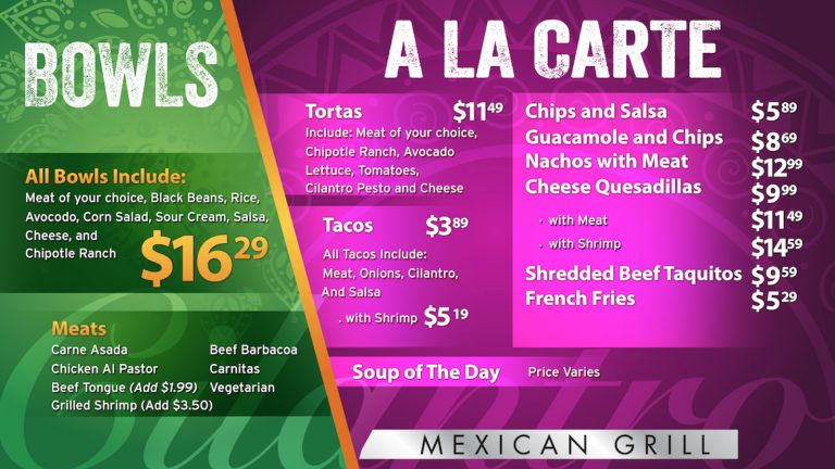 Menus & Specials - Cilantro Mexican Grill | Best Mexican Restaurant ...